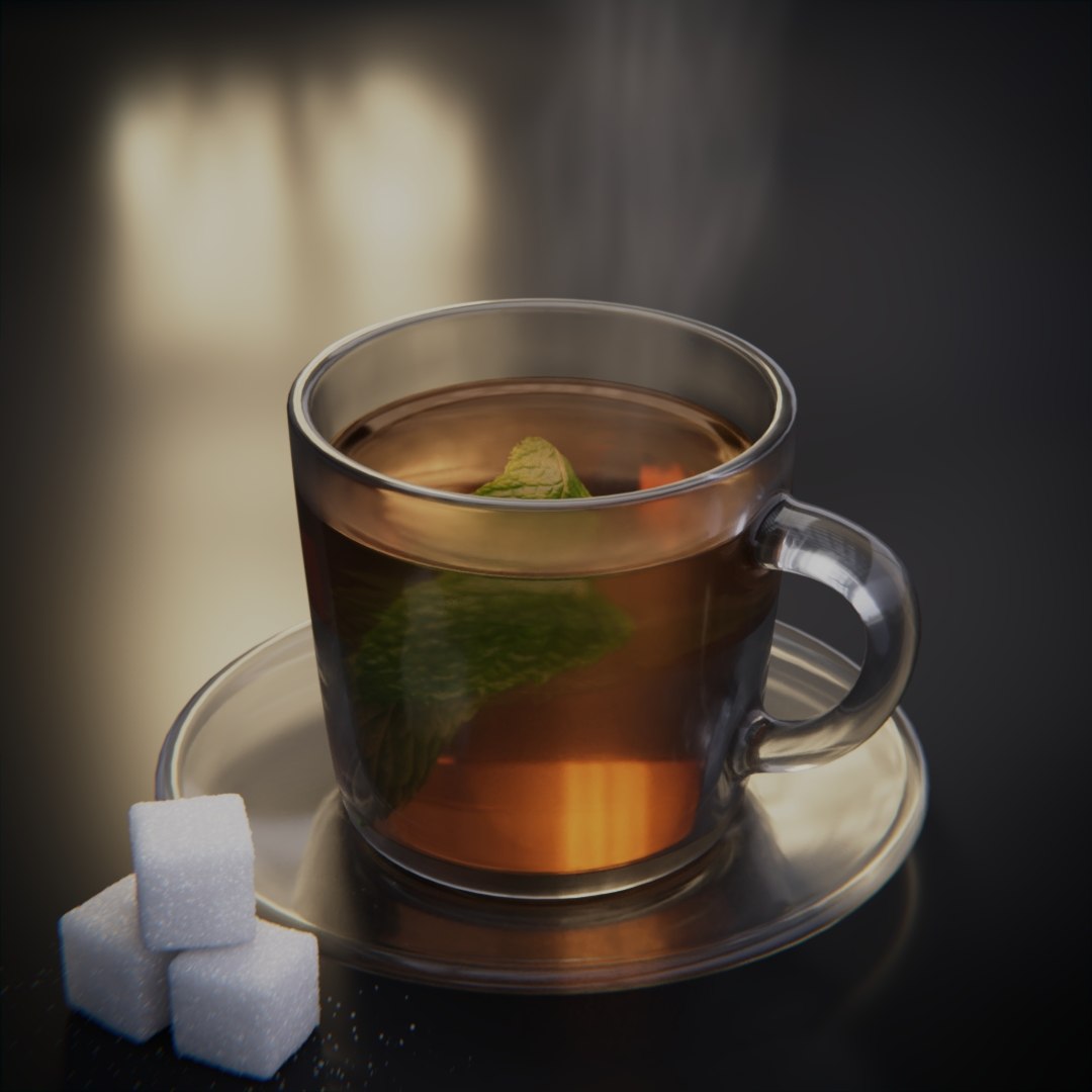 Glass Cup Tea Model - TurboSquid 1297792