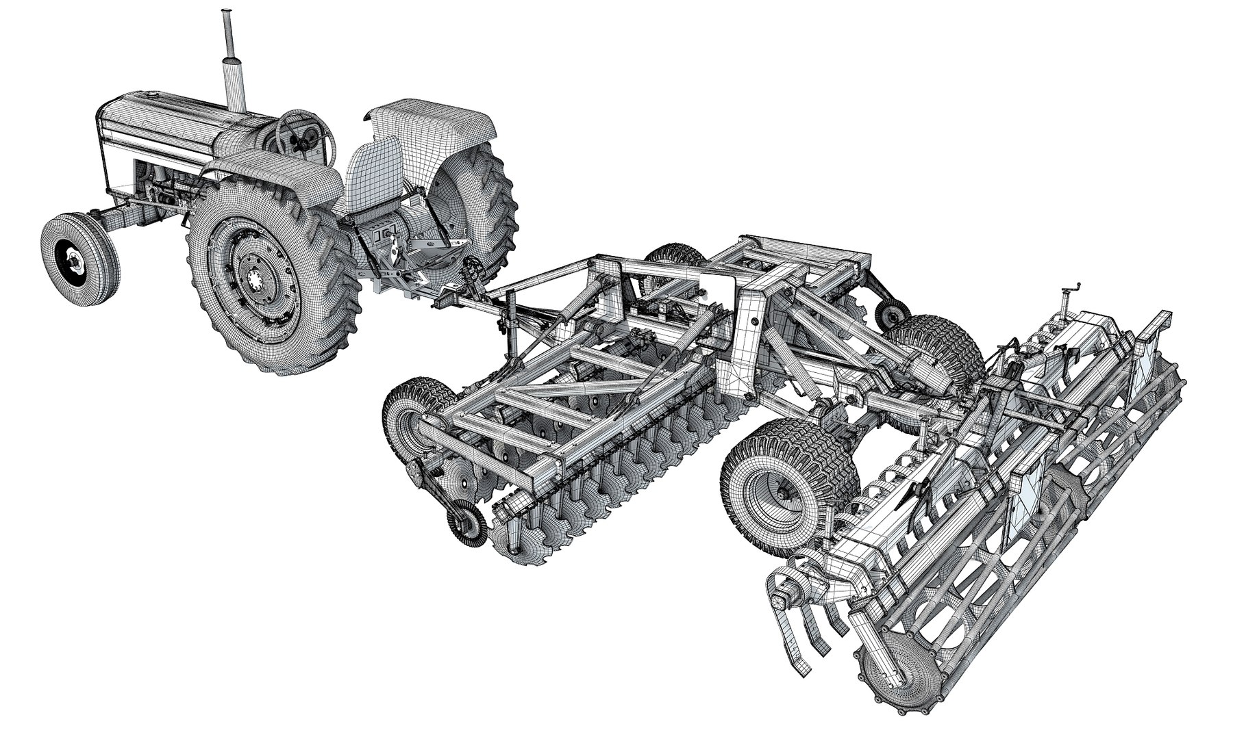 3D Tractor Disc Harrow Model - TurboSquid 1452210