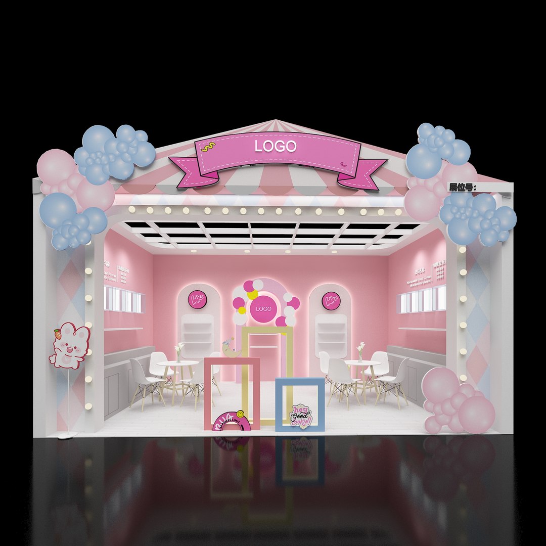 Modern Cosmetics Booth Gift Exhibition Skincare Product Booth Front ...