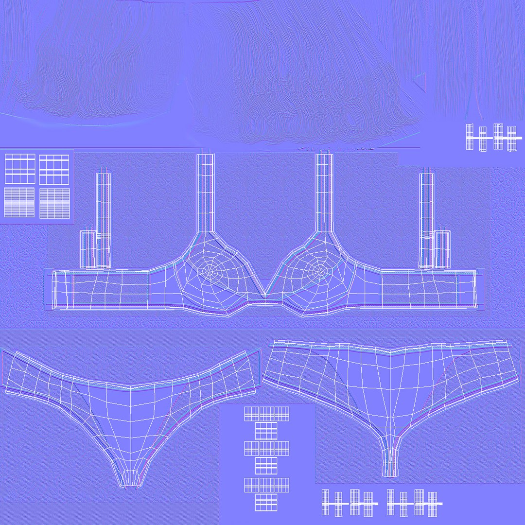 3d Model Floral Lace Lingerie Turbosquid 1782465