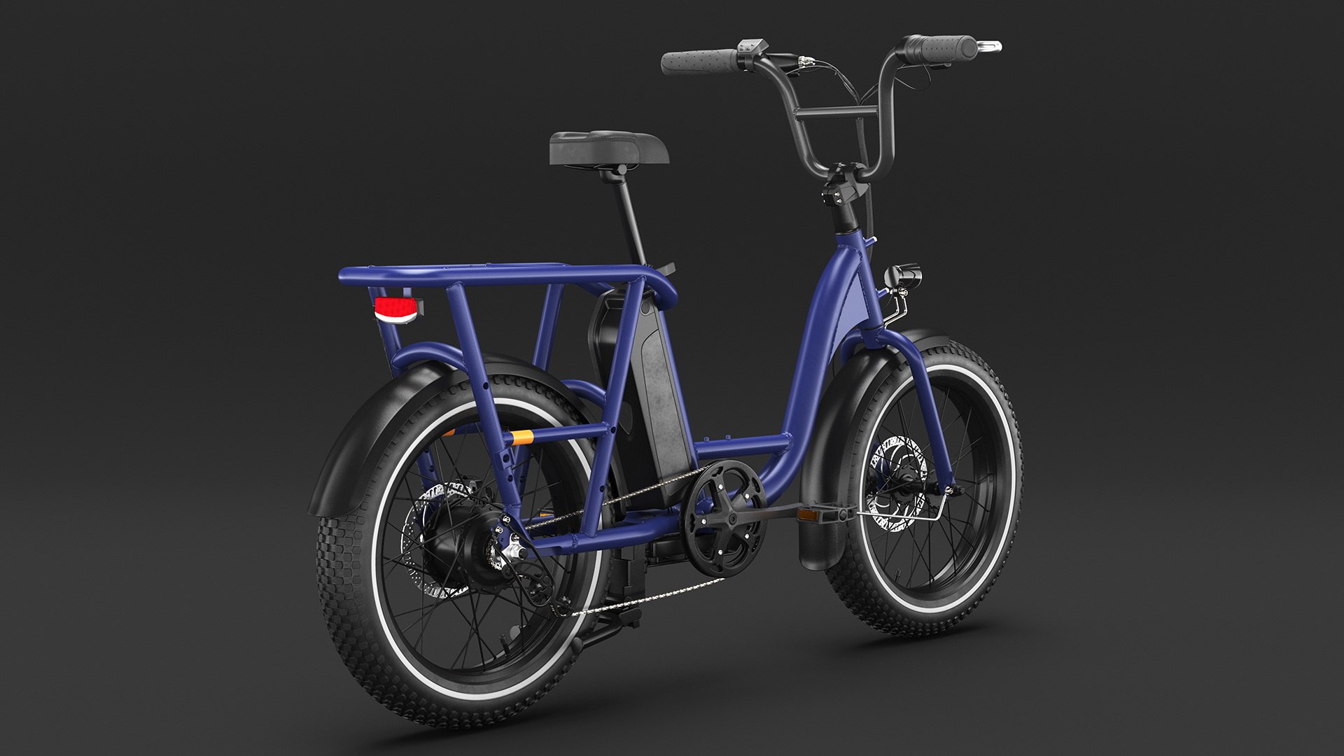 Two-Wheel E-Bike Blue 3D model - TurboSquid 2174749