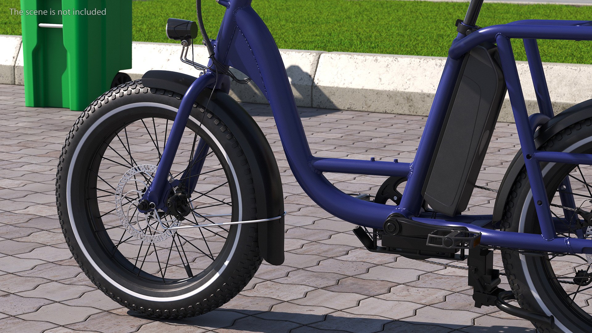 Two-Wheel E-Bike Blue 3D model - TurboSquid 2174749