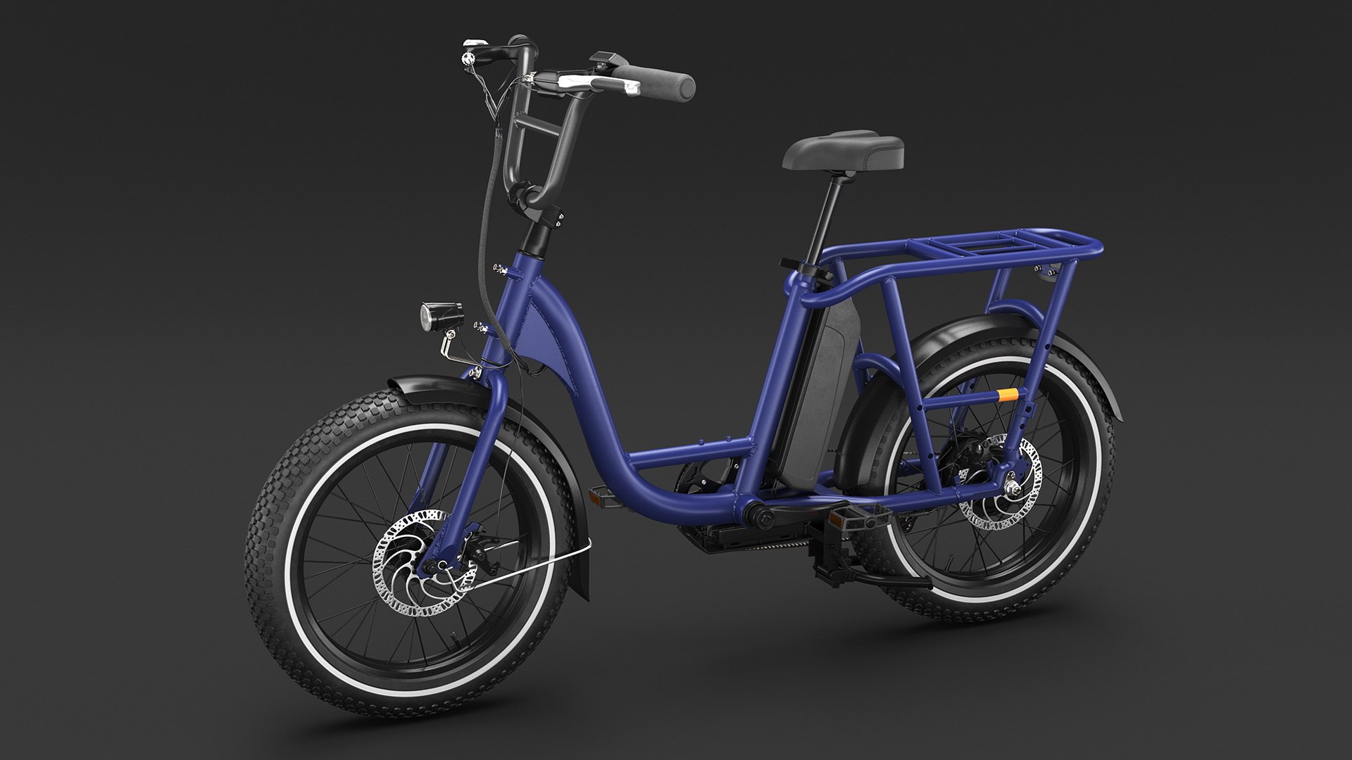 Two-Wheel E-Bike Blue 3D model - TurboSquid 2174749