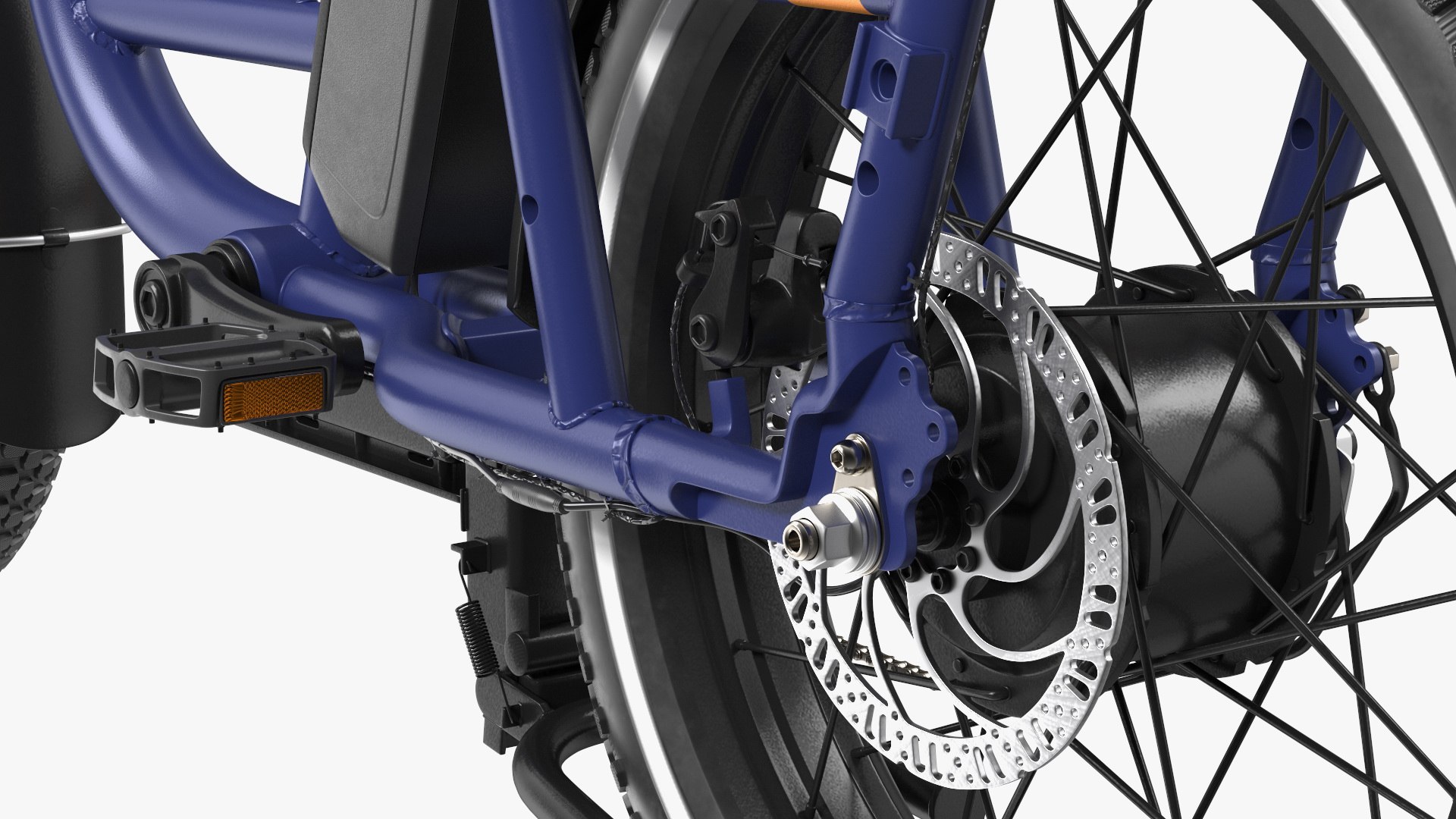 Two-Wheel E-Bike Blue 3D model - TurboSquid 2174749