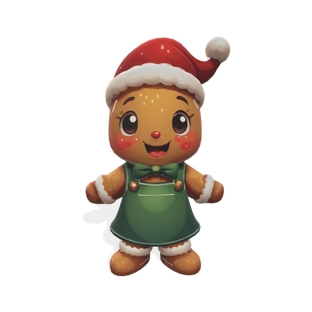 Gingerbread Cheer The Festive 3D Character 3D Model - TurboSquid 2323782