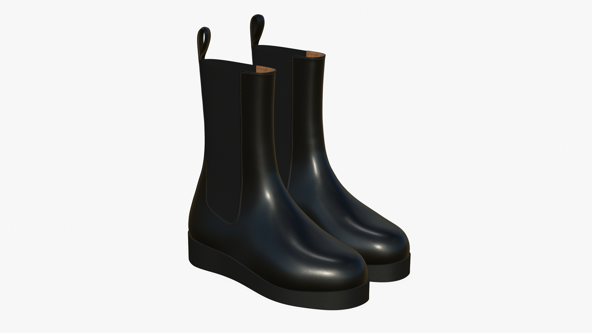 Realistic Leather Boots V74 3D - TurboSquid 1954987