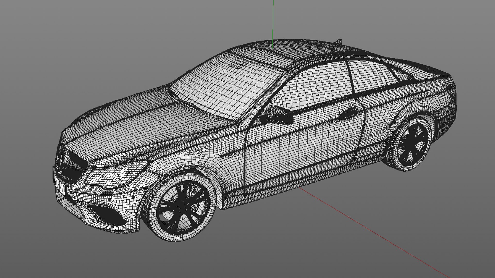 3D Mercedes-Benz E-class Coupe Mercedes-Benz E 500 - TurboSquid 2355300