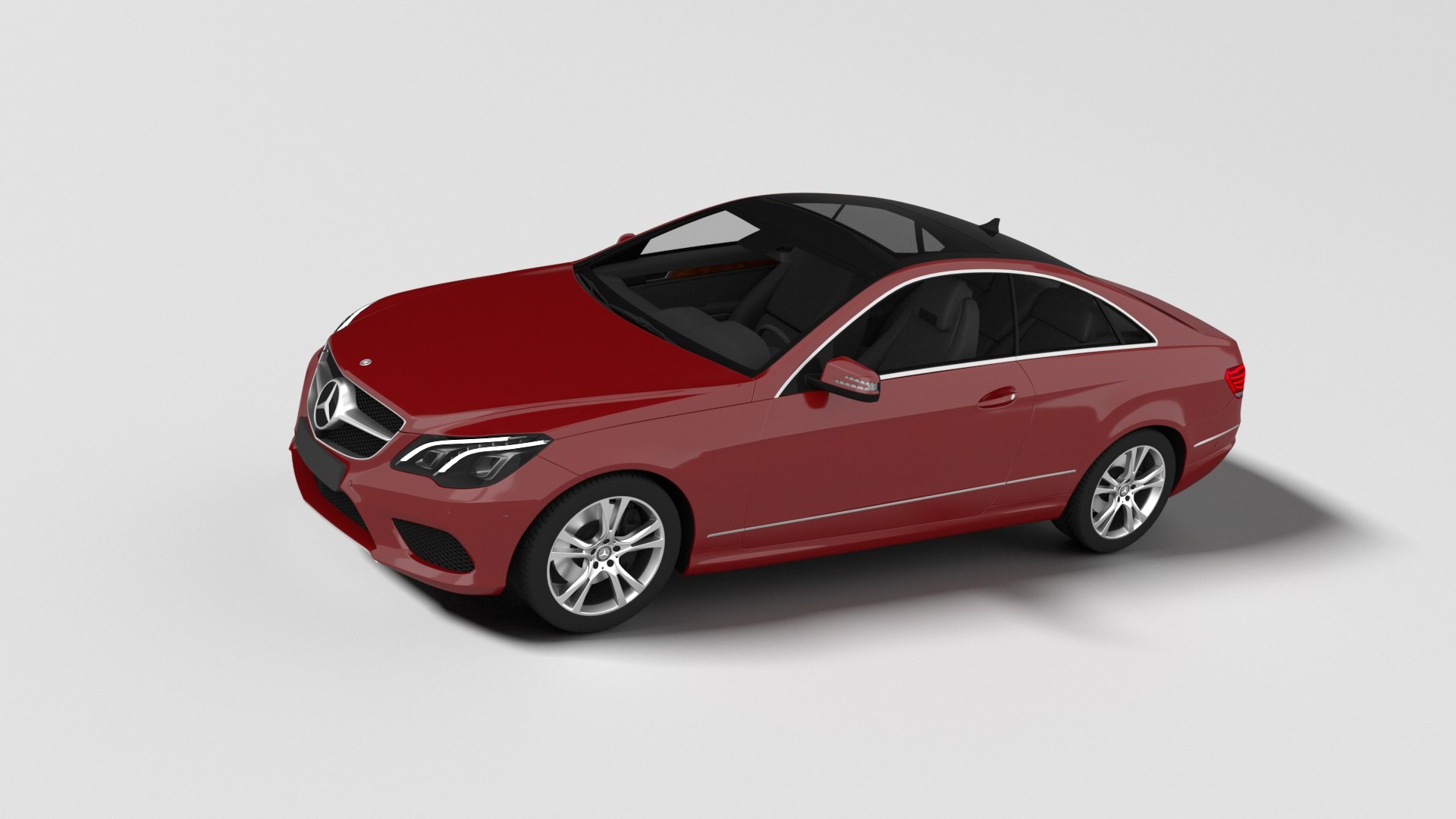 3D Mercedes-Benz E-class Coupe Mercedes-Benz E 500 - TurboSquid 2355300