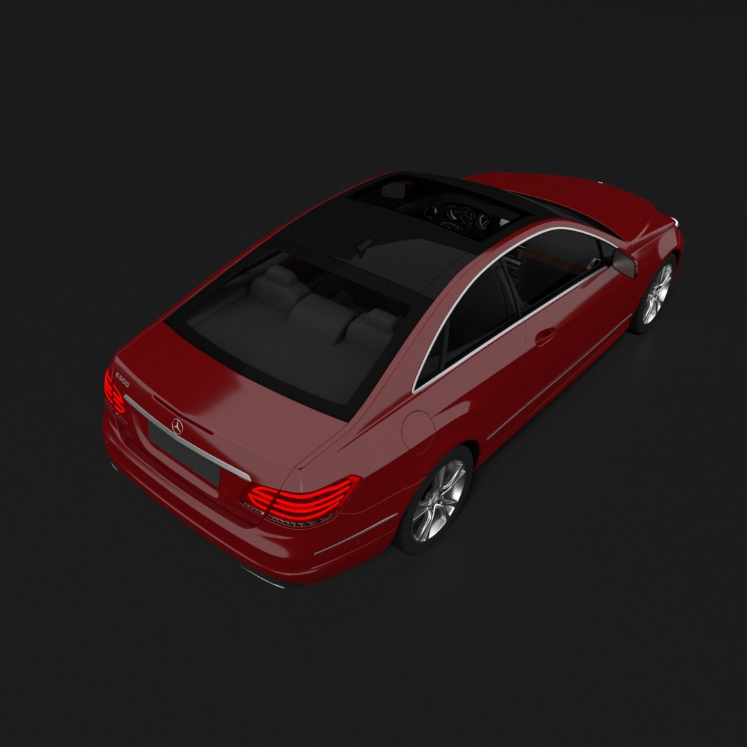 3D Mercedes-Benz E-class Coupe Mercedes-Benz E 500 - TurboSquid 2355300