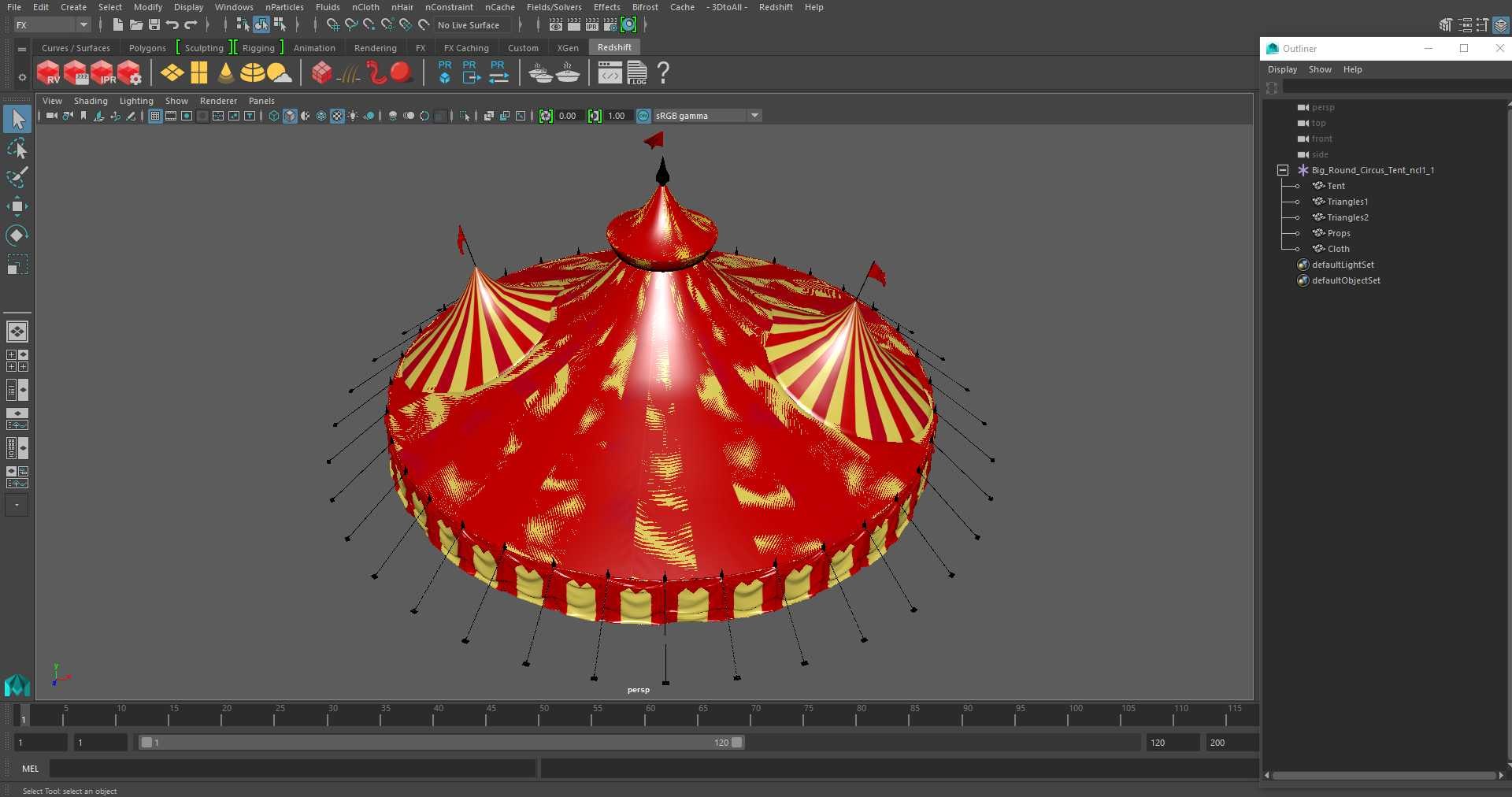 Big Round Circus Tent 3D Model - TurboSquid 2248558
