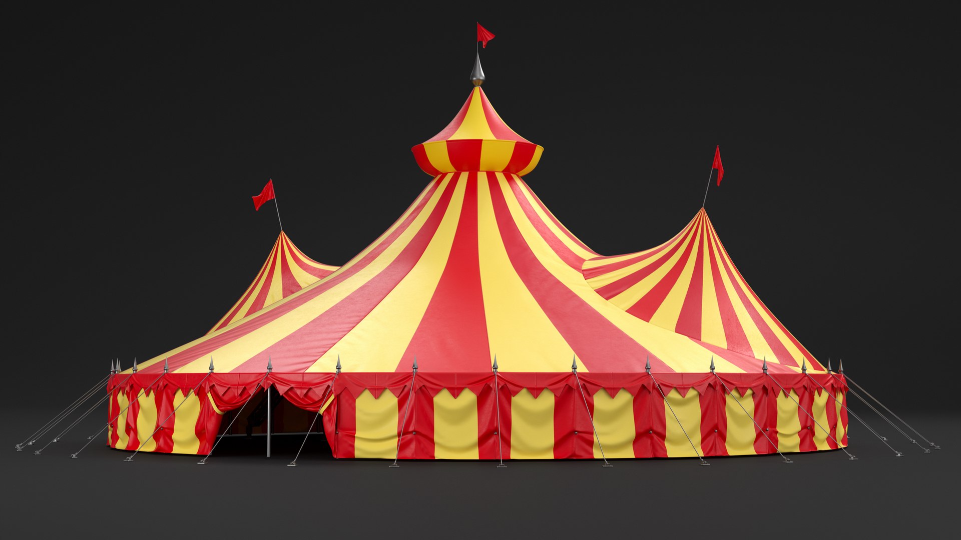 Big Round Circus Tent 3D Model - TurboSquid 2248558