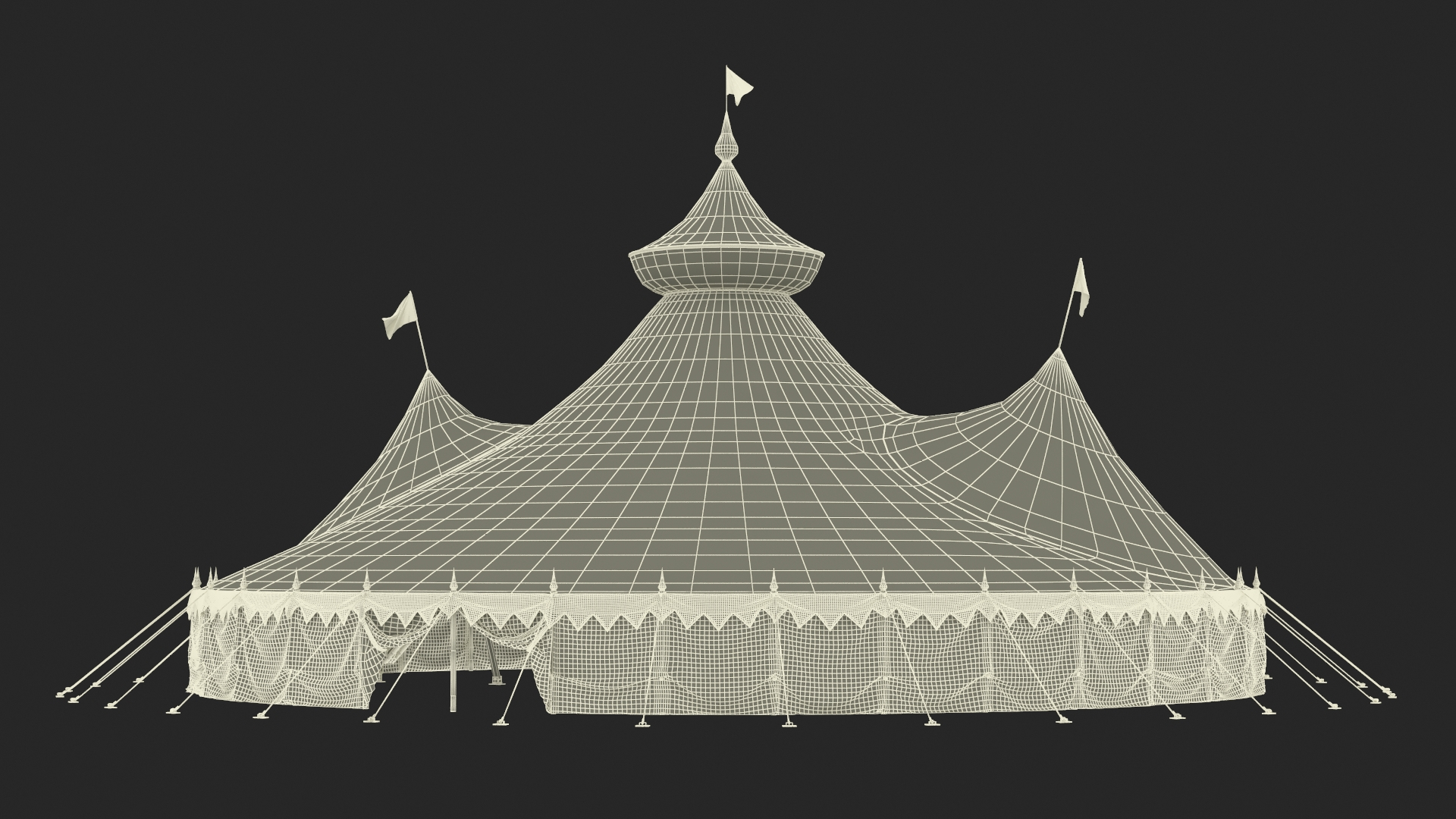 Big Round Circus Tent 3D Model - TurboSquid 2248558