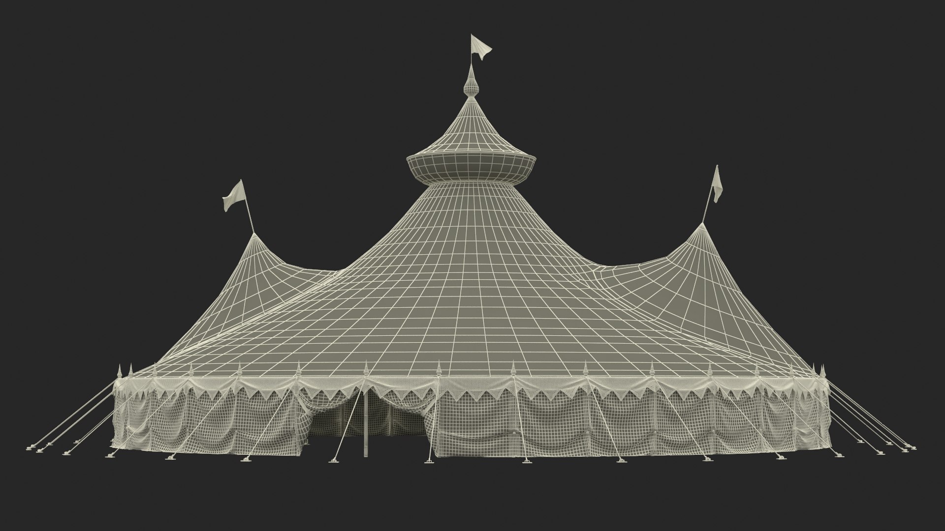 Big Round Circus Tent 3D Model - TurboSquid 2248558