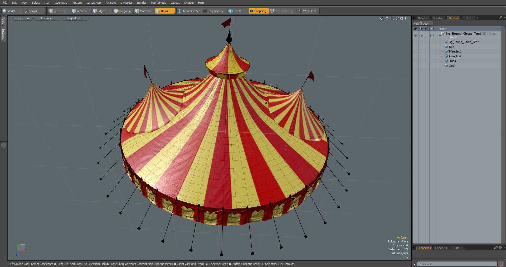 Big Round Circus Tent 3D Model - TurboSquid 2248558