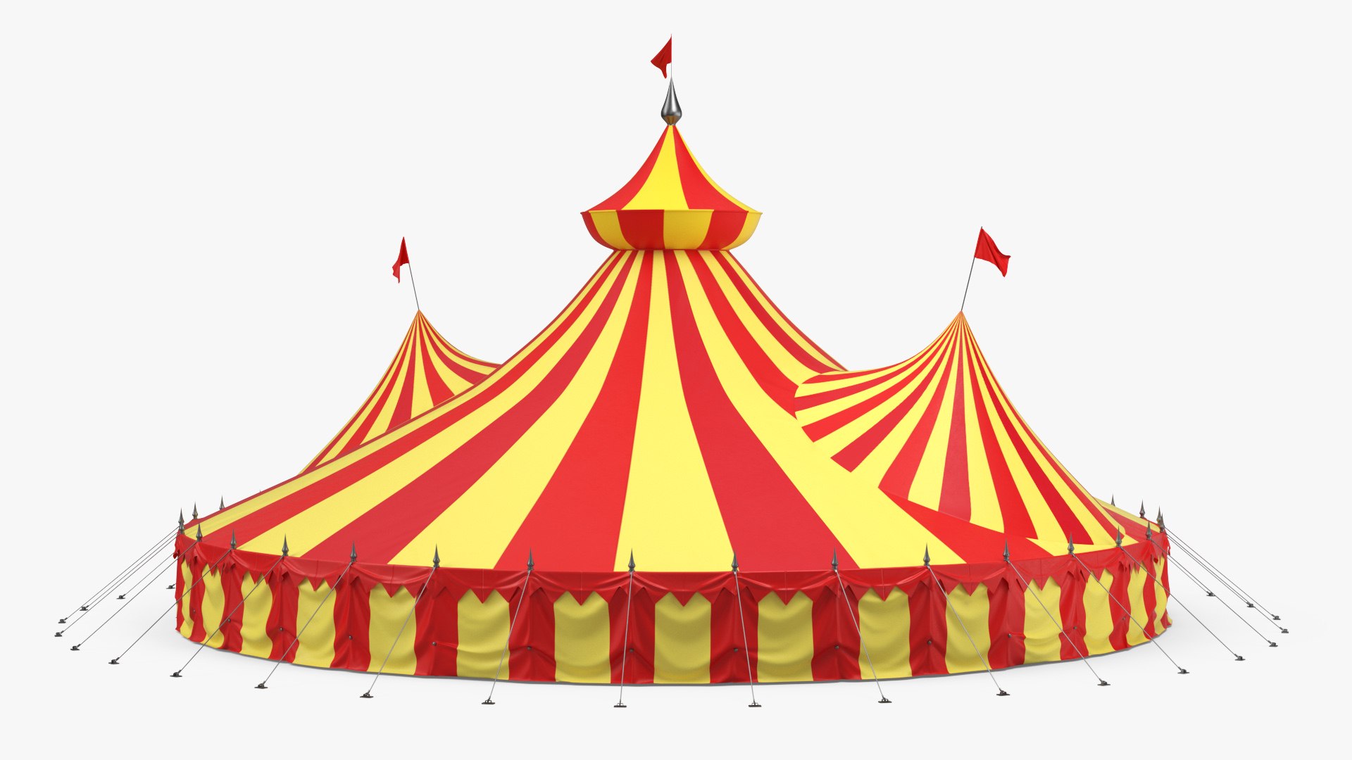 Big Round Circus Tent 3D Model - TurboSquid 2248558