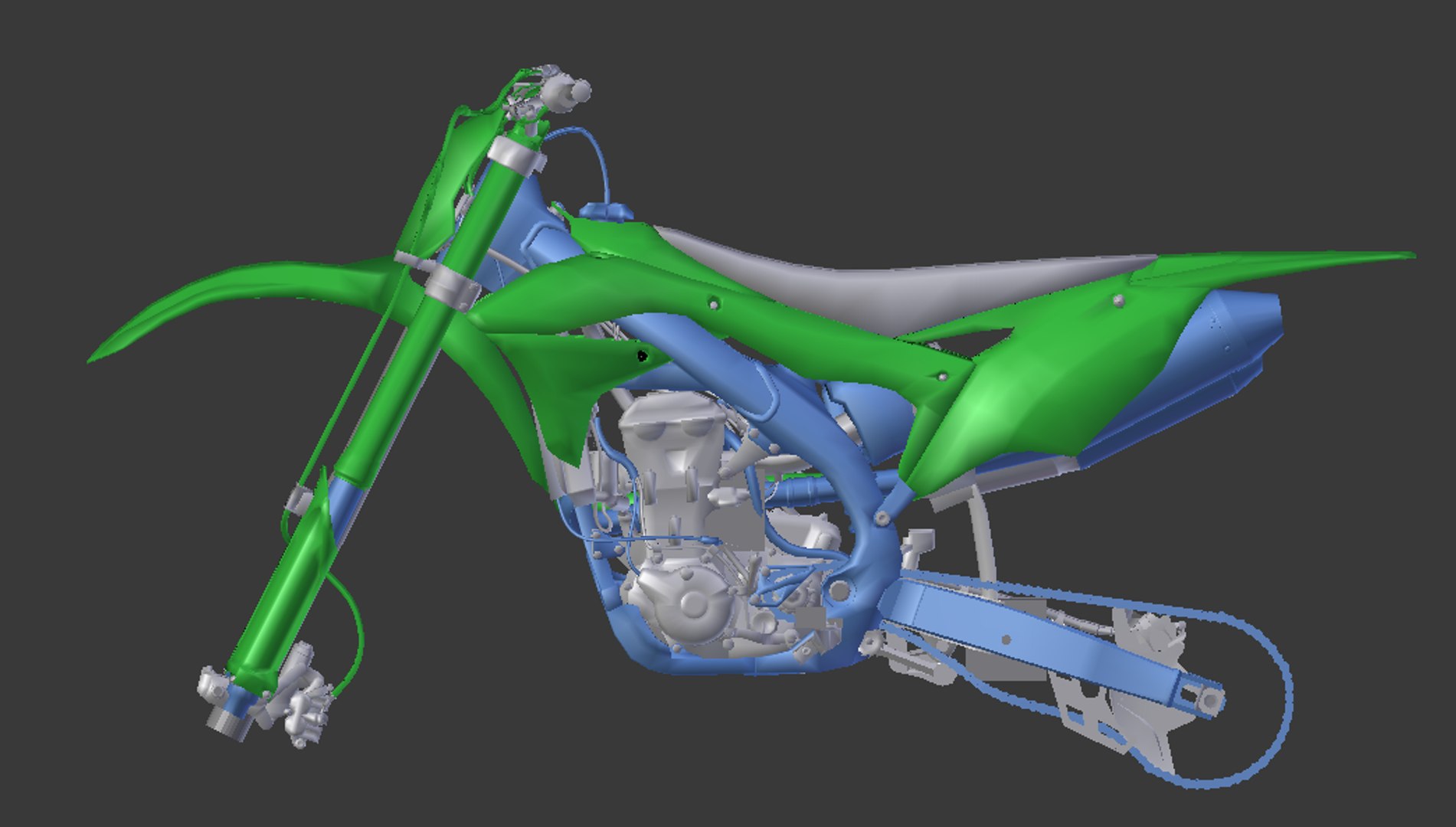 3d 2016 Dirt Bike Model