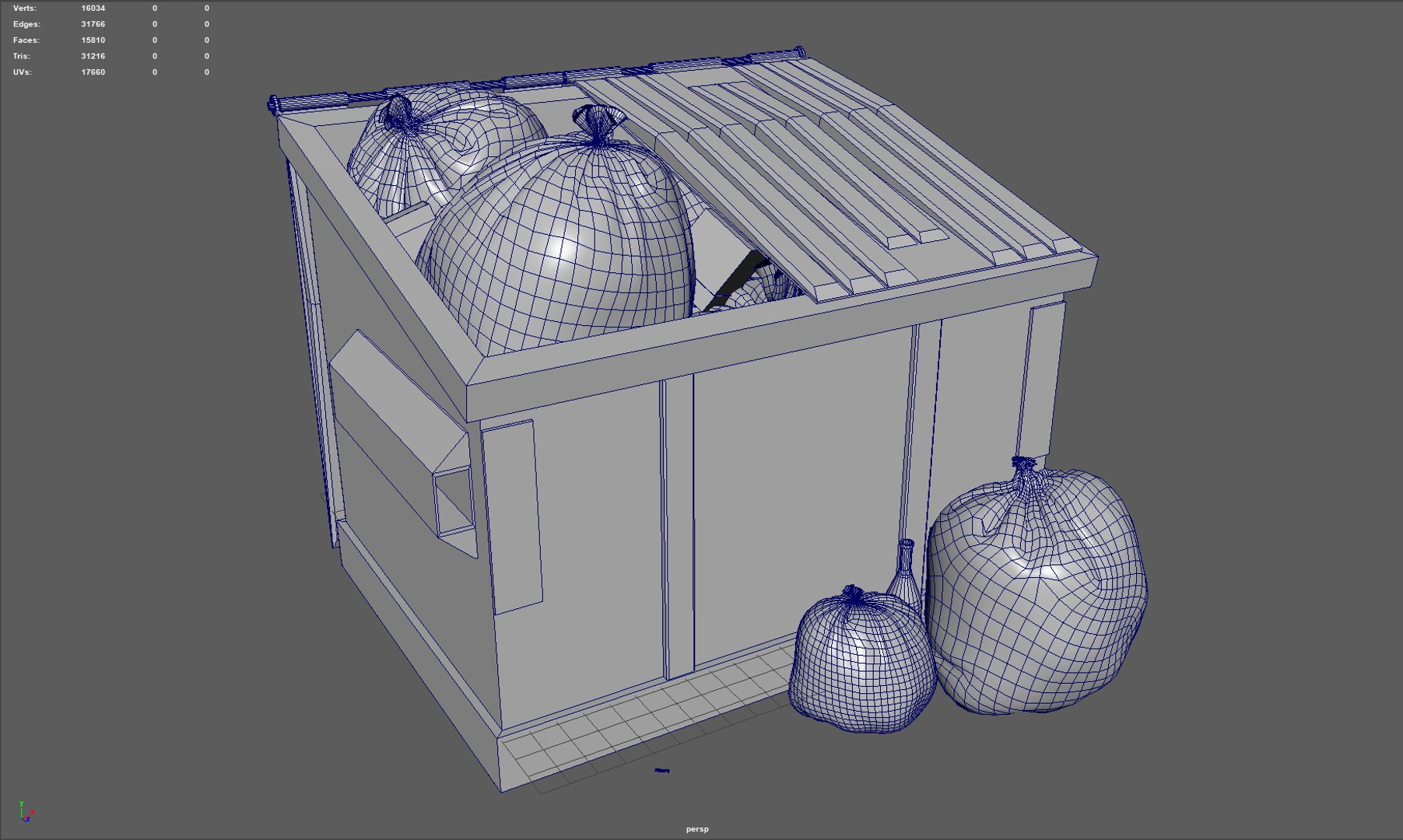 3D Garbage Dumpster Model - TurboSquid 1621061