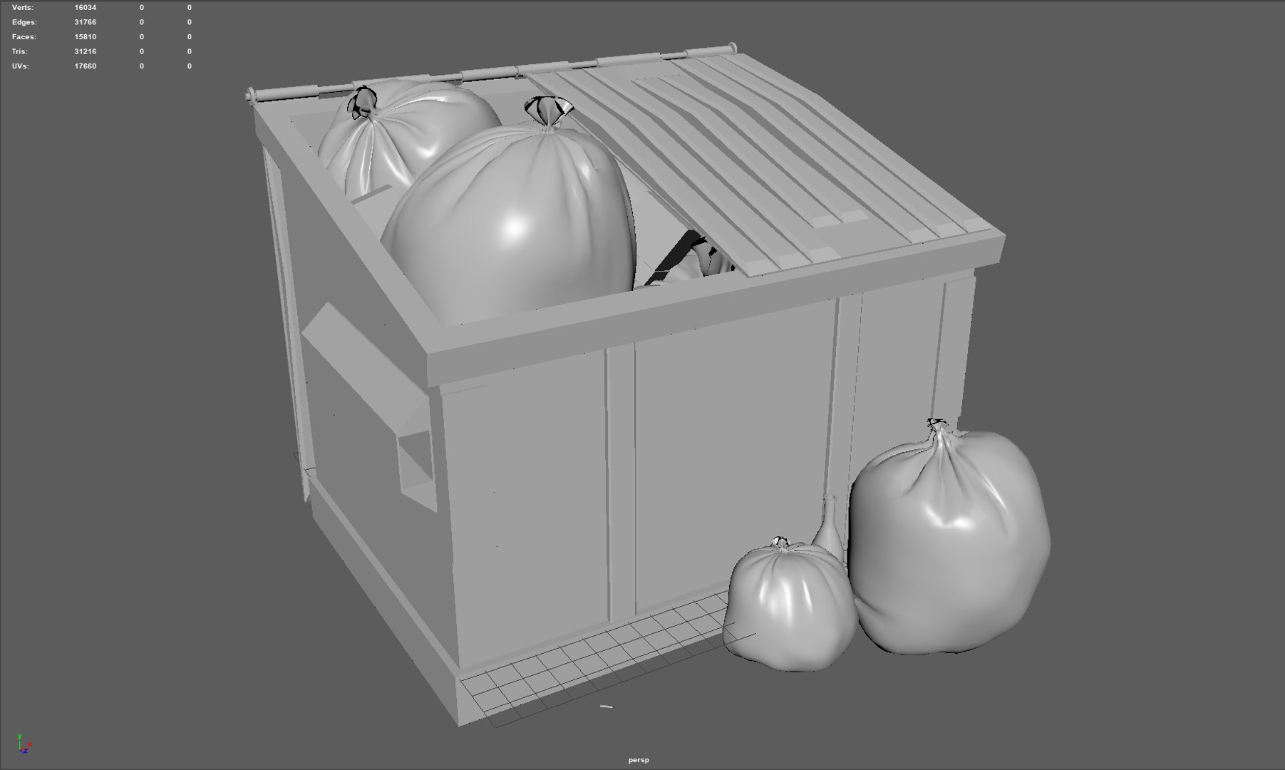 3D Garbage Dumpster Model - TurboSquid 1621061