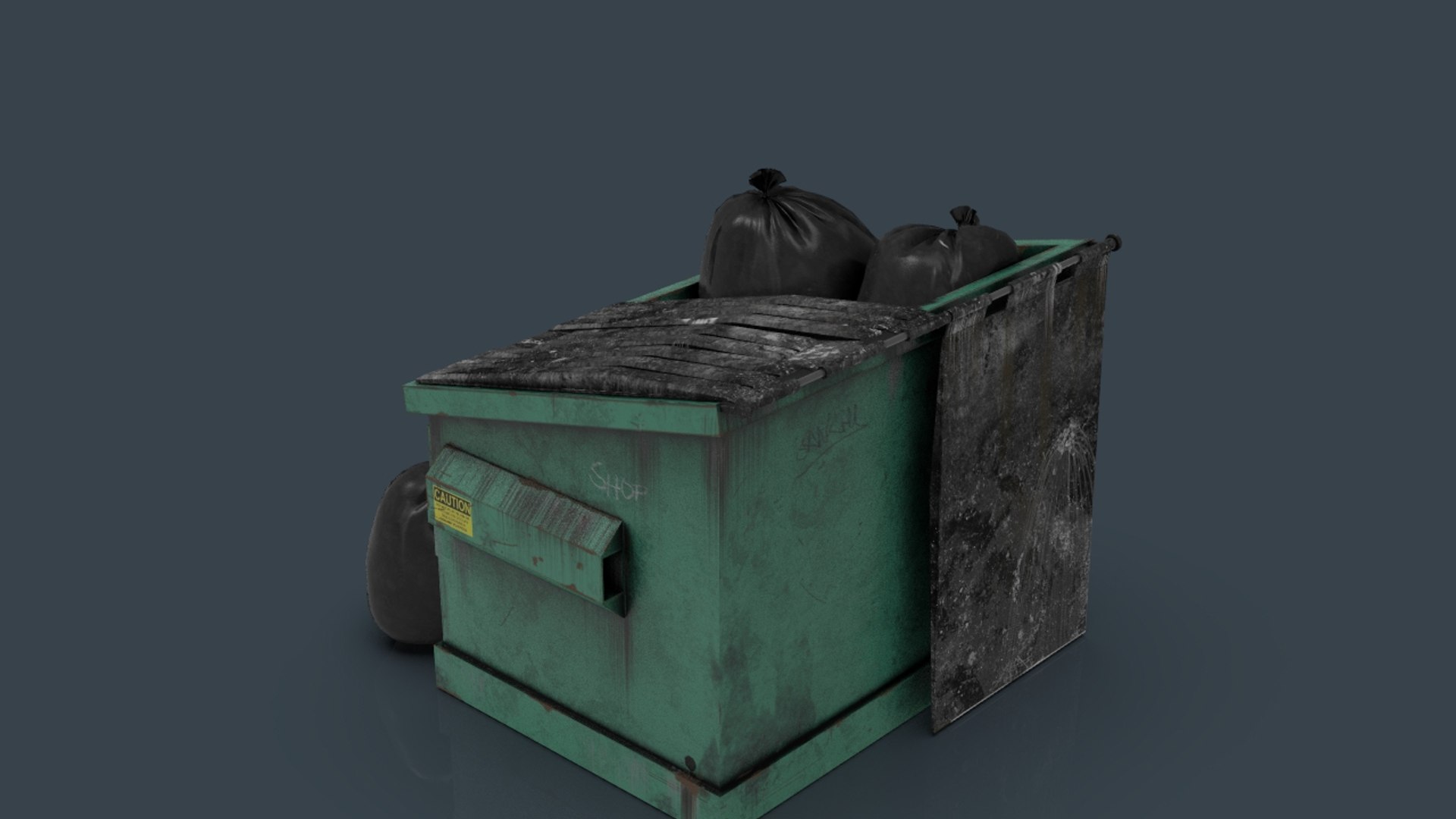 3D Garbage Dumpster Model - TurboSquid 1621061