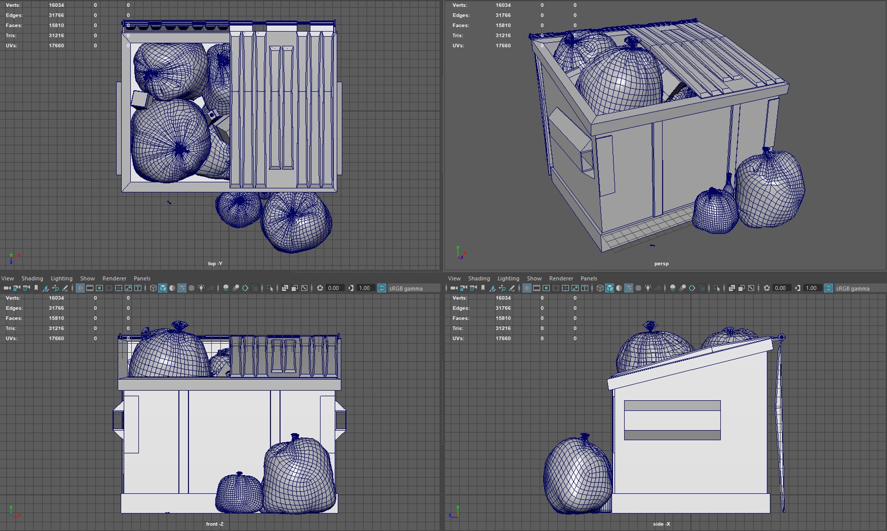3D garbage dumpster model - TurboSquid 1621061