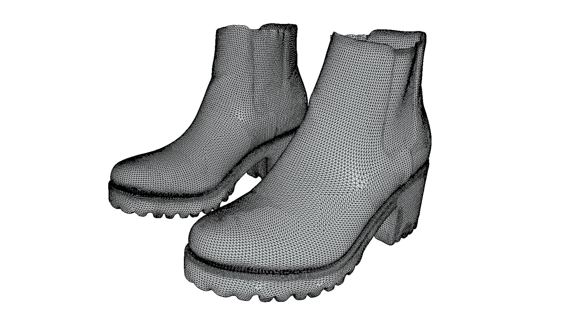 3D Boots Shoes Footwear Model - TurboSquid 1696503