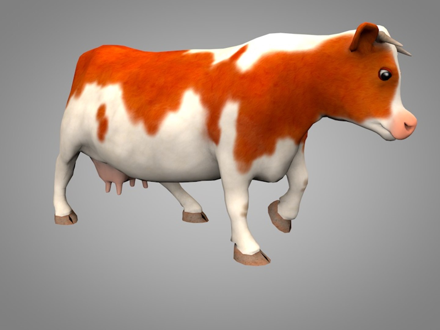 3d Bull Cow Model