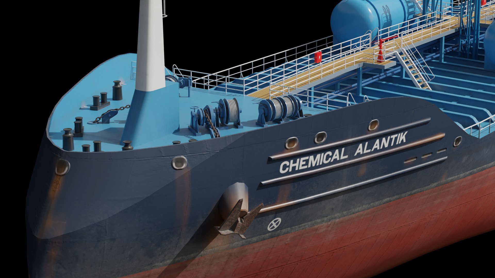 3D Model Chemical Tanker - TurboSquid 2259373