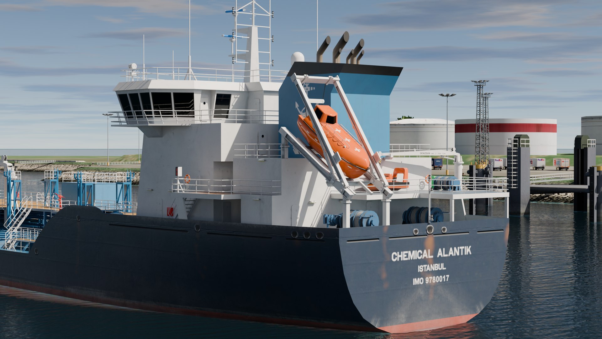 3D Model Chemical Tanker - TurboSquid 2259373