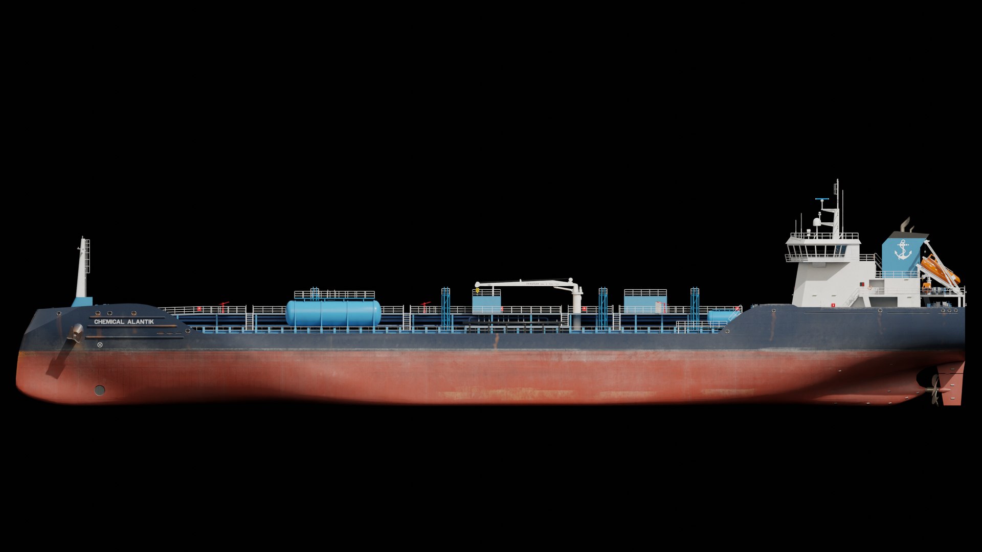 3D Model Chemical Tanker - TurboSquid 2259373