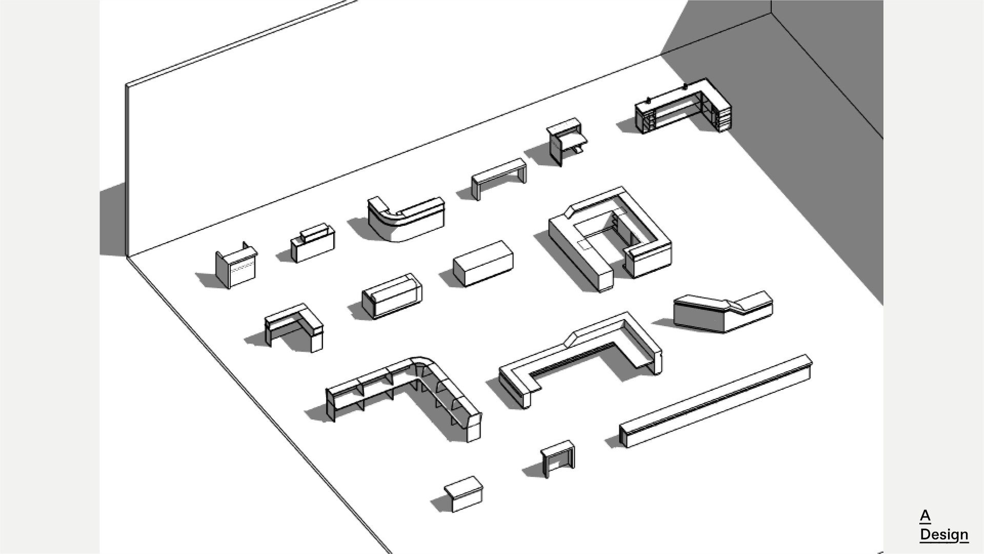 3D Bar Counters Model - TurboSquid 2005299