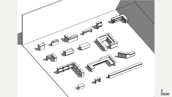 modelo 3d Bar Counters - Revit family model - TurboSquid 2005299