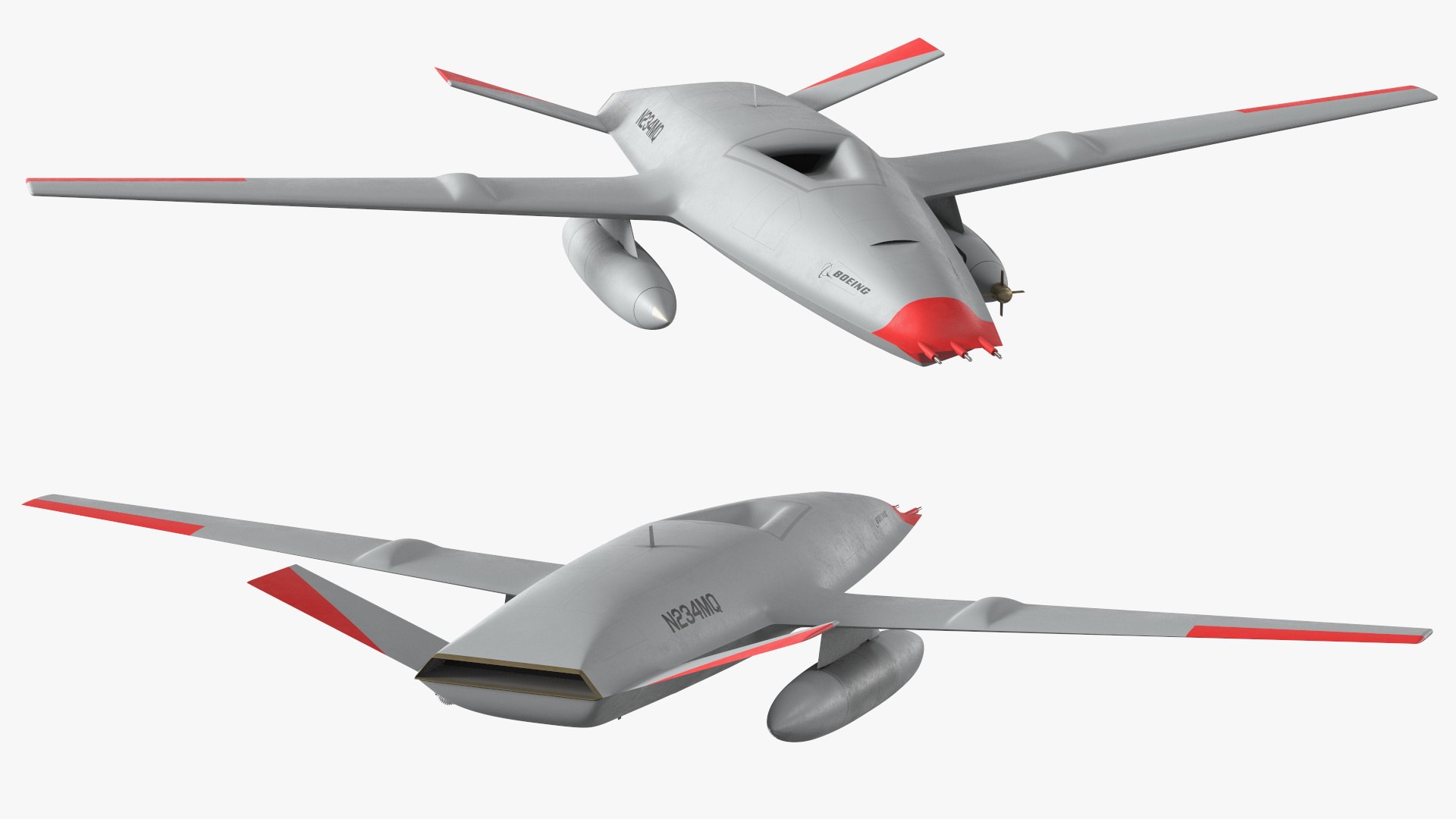 Boeing MQ25 Stingray Aerial Refueling Drone Flight 3D model ...