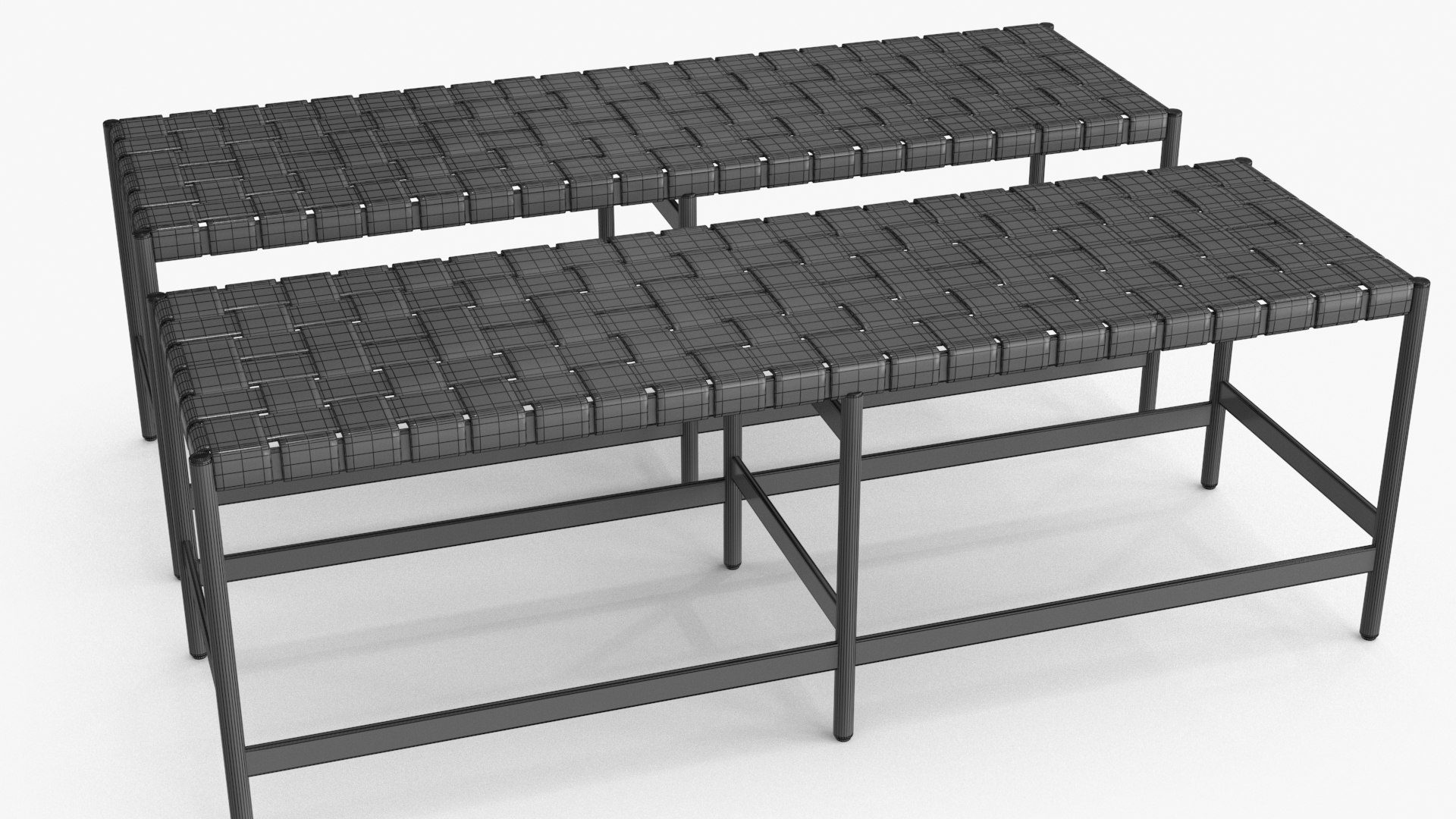 Woven Leather Upper Bench 3D model - TurboSquid 2128775