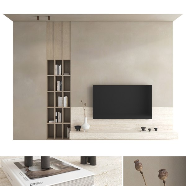 modelo 3d TV wall set 50 - TurboSquid 2065118