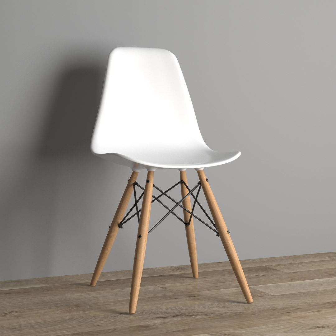Chair White Seat 3D Model - TurboSquid 1389937