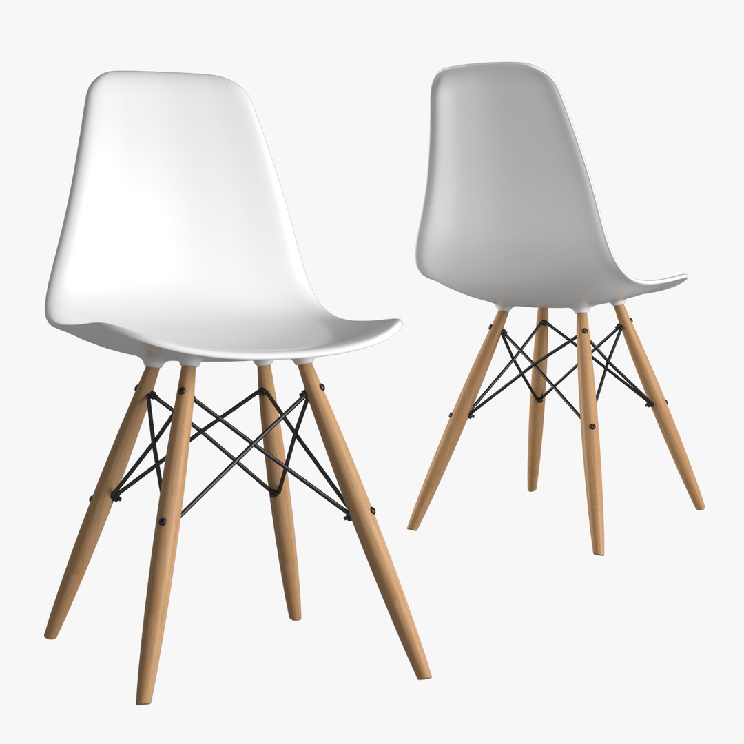 Chair White Seat 3D Model - TurboSquid 1389937