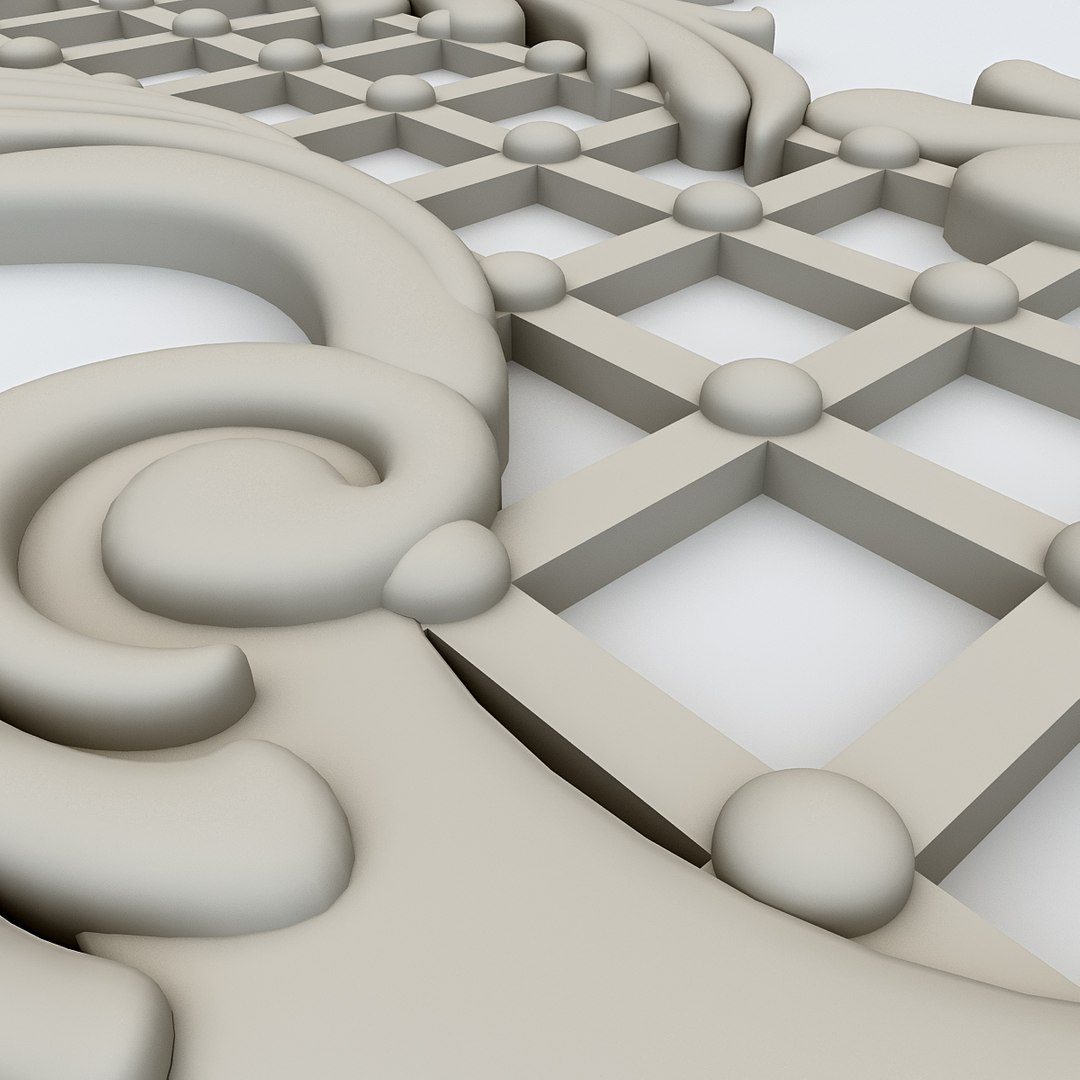 3D Decorative Plaster Model - TurboSquid 1416008