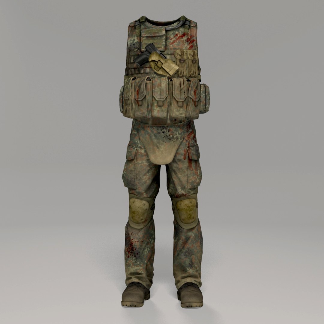 3d qualitative soldier cloth set