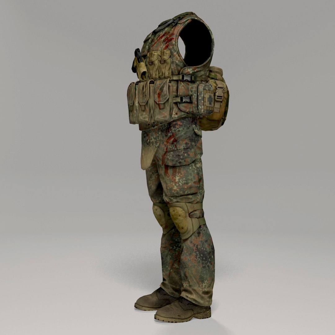 3d qualitative soldier cloth set
