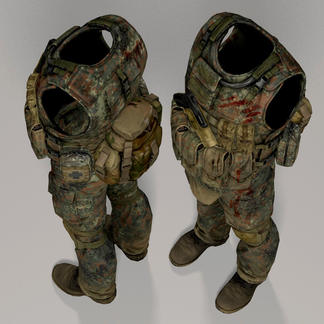 3d qualitative soldier cloth set