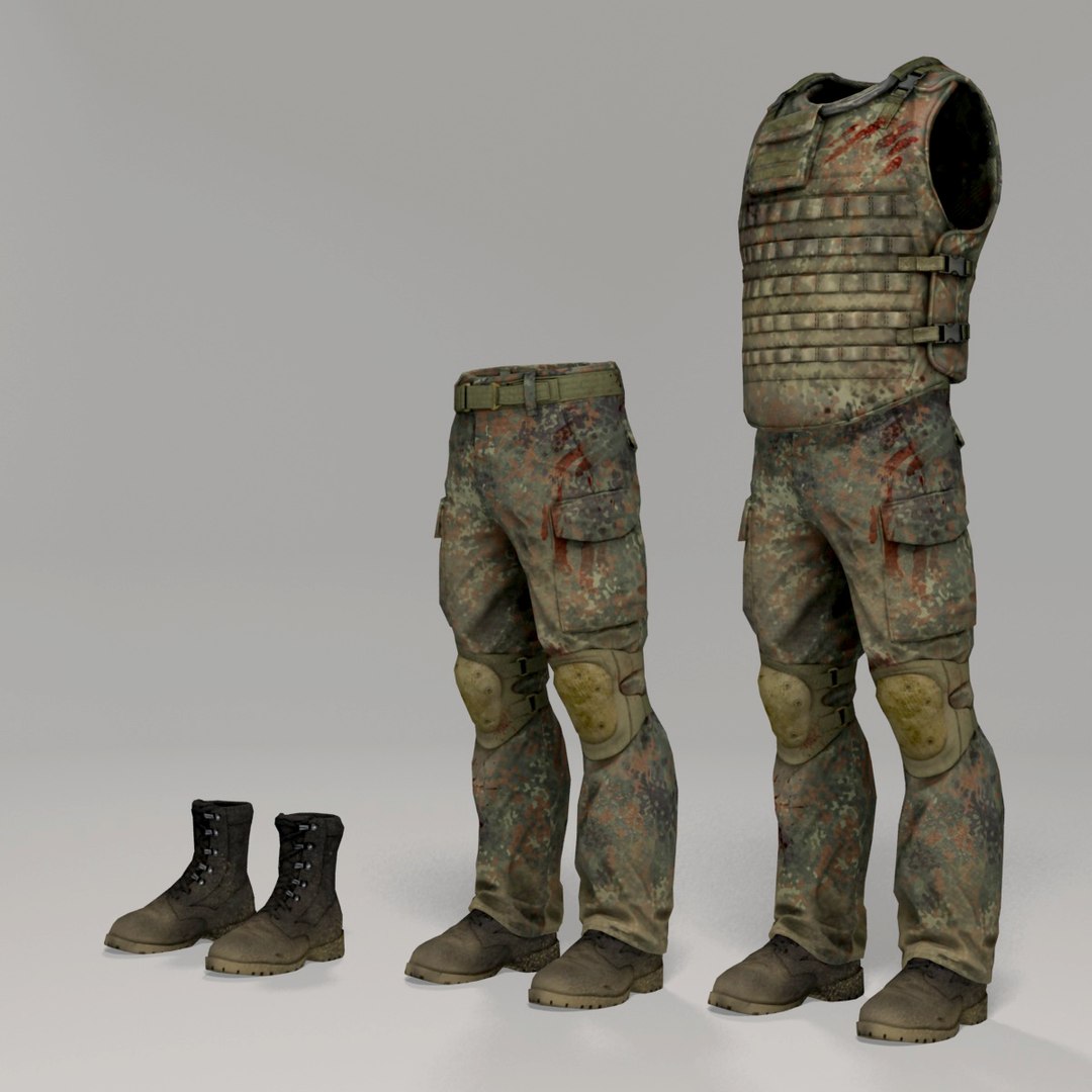 3d qualitative soldier cloth set
