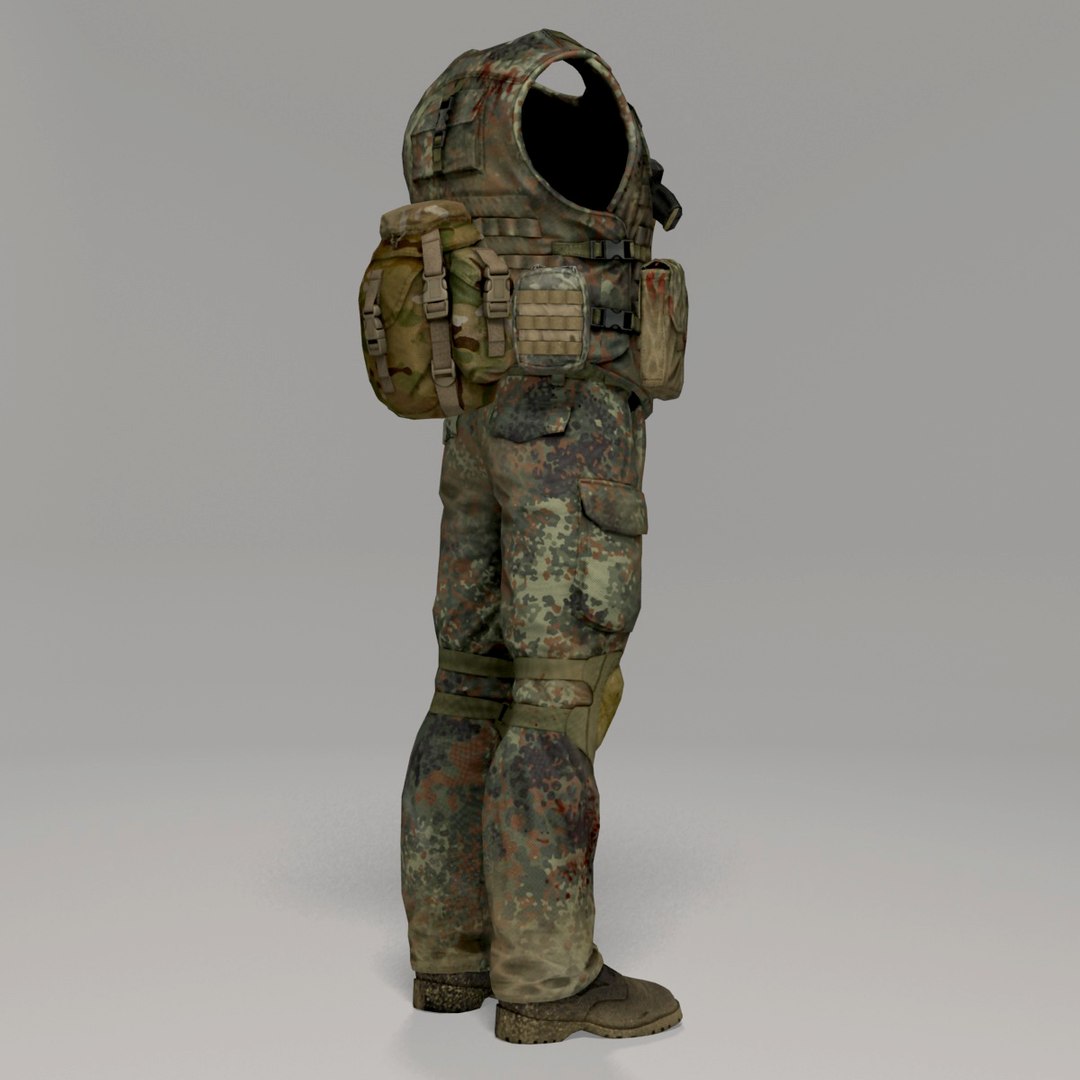 3d qualitative soldier cloth set