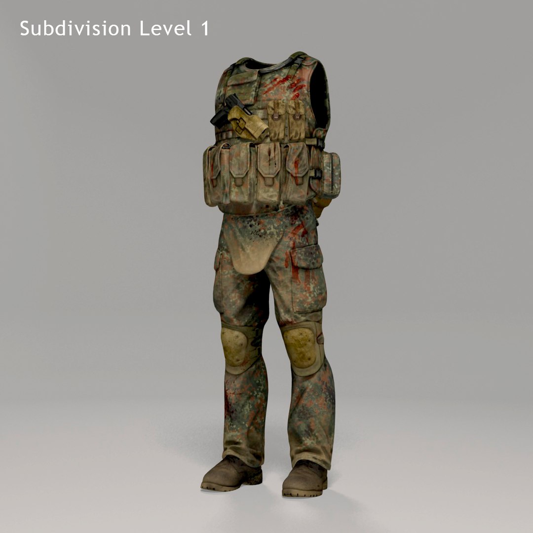 3d qualitative soldier cloth set