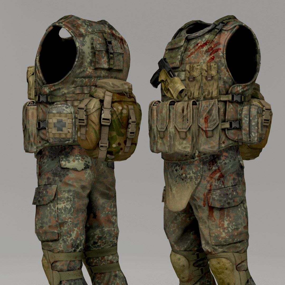 3d qualitative soldier cloth set