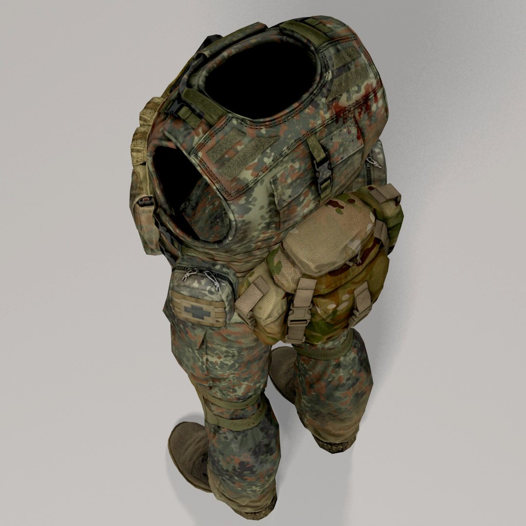 3d qualitative soldier cloth set