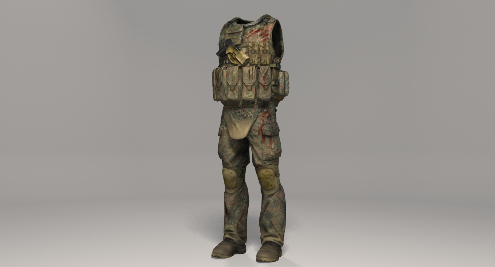 3d qualitative soldier cloth set
