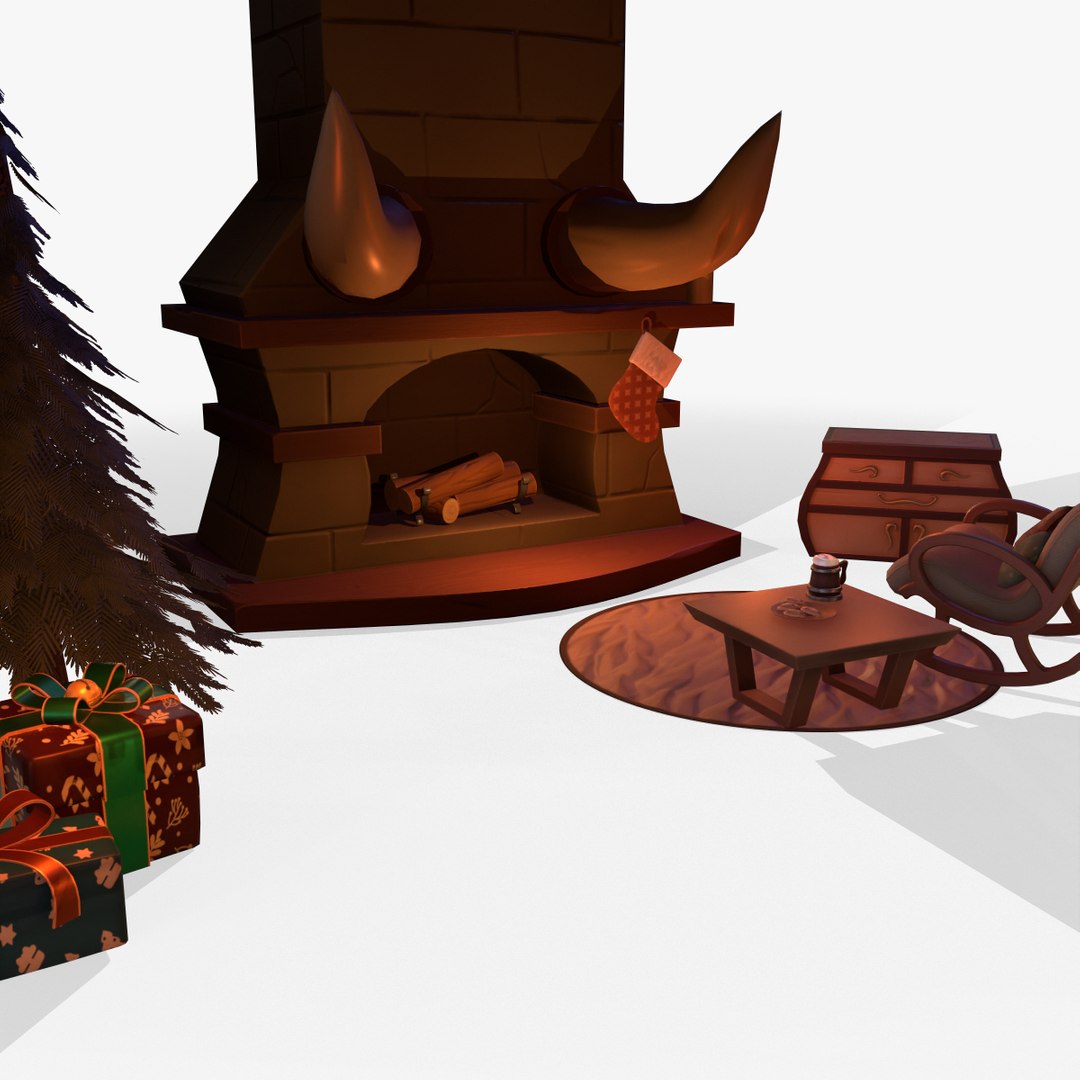 Free Stylized Furniture Set 3D - TurboSquid 2009355