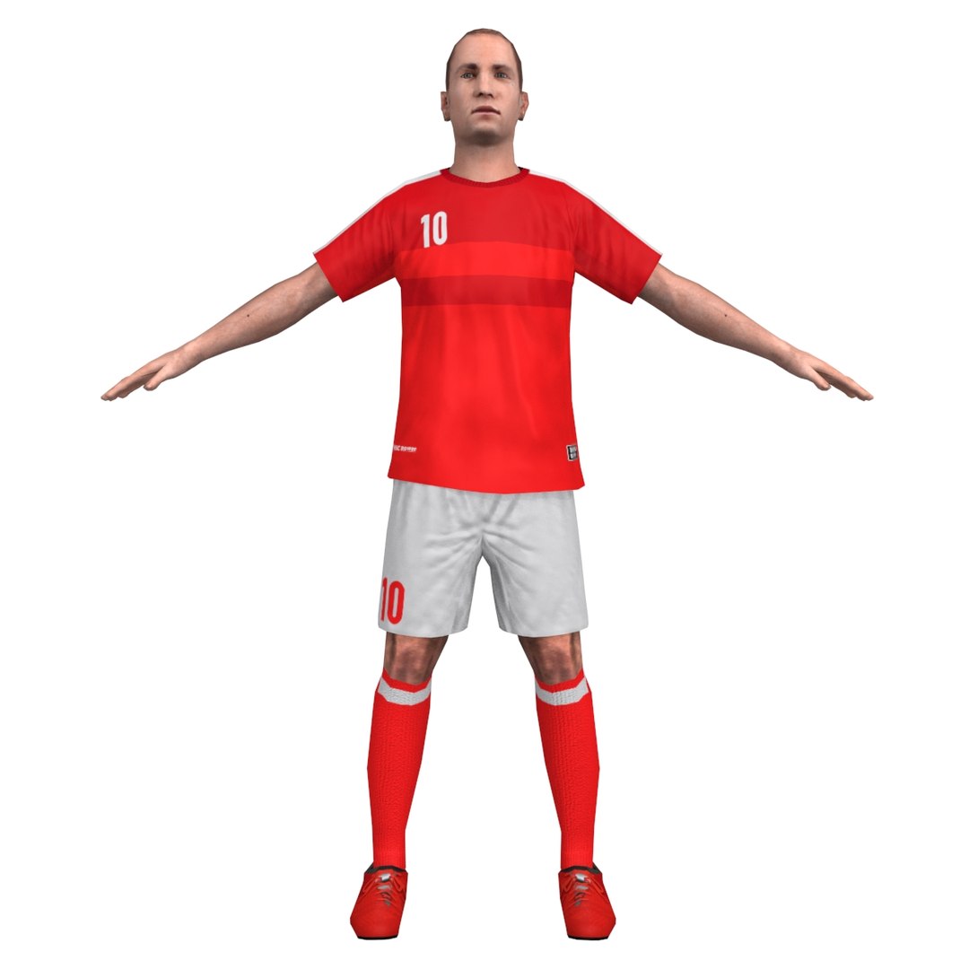 3d soccer player games model