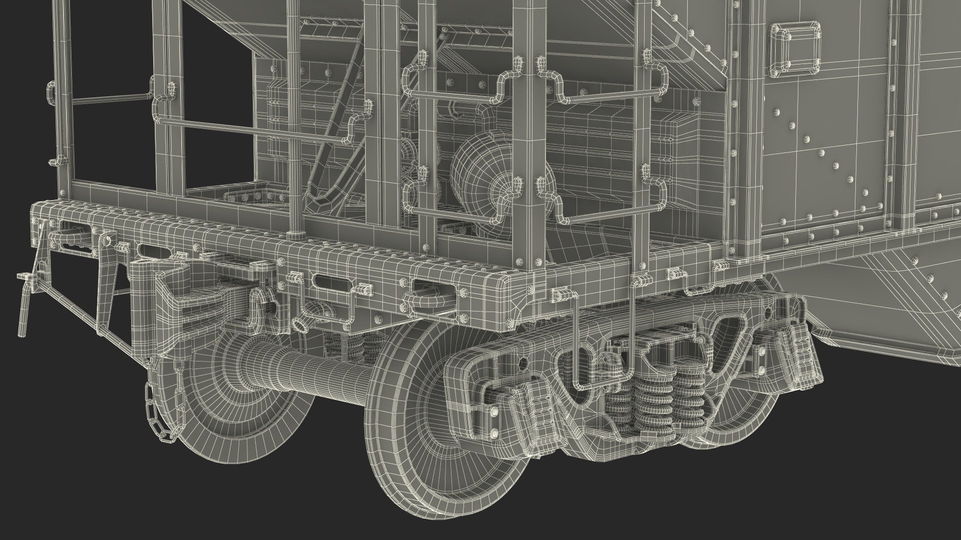 Norfolk Southern ES44AC Locomotive With Coal Hopper Cars 3D ...