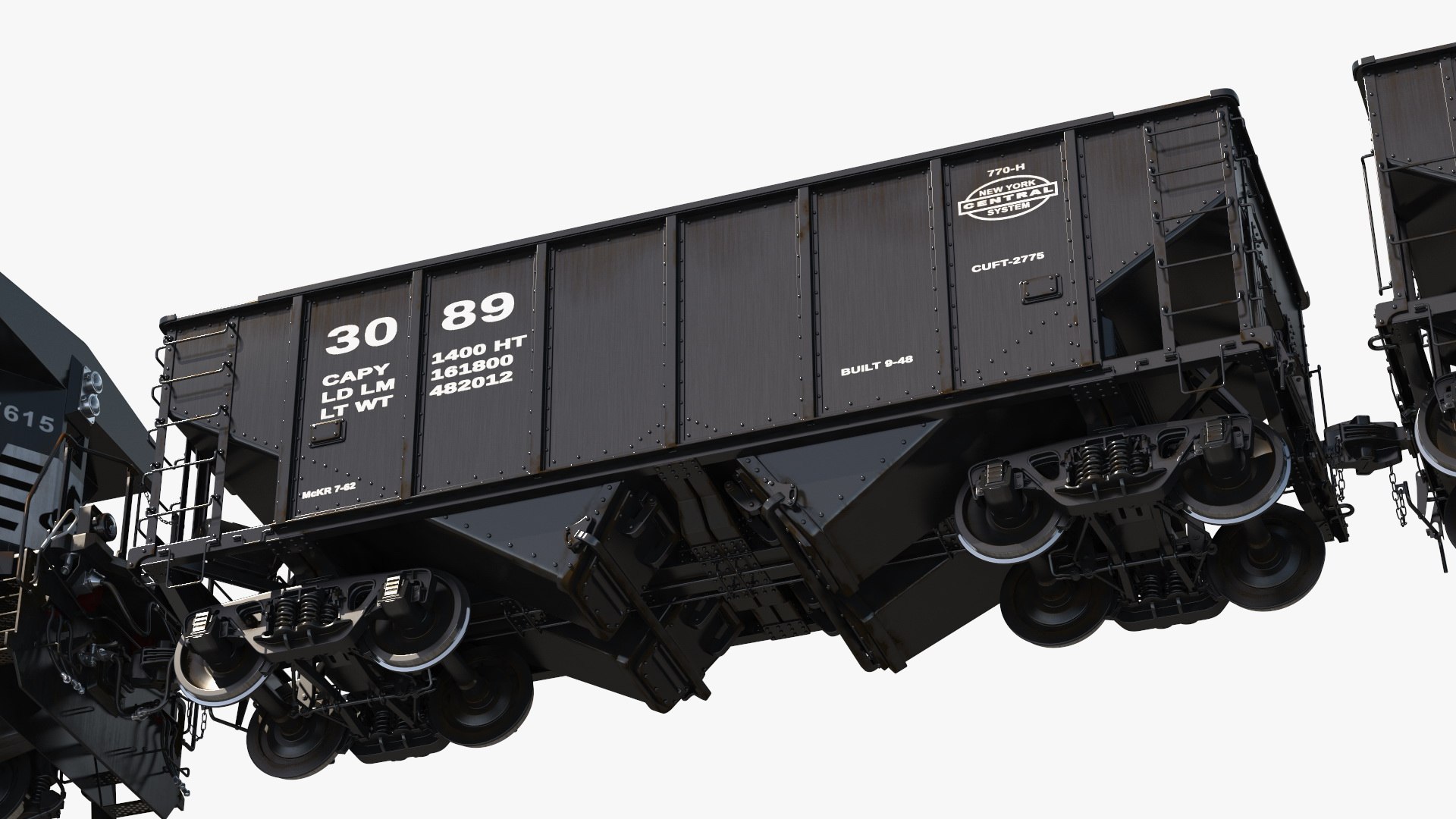 Norfolk Southern ES44AC Locomotive With Coal Hopper Cars 3D - TurboSquid 2206549